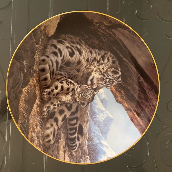 Other | Vintage Bradex The Snow Leopard Plate | Poshmark